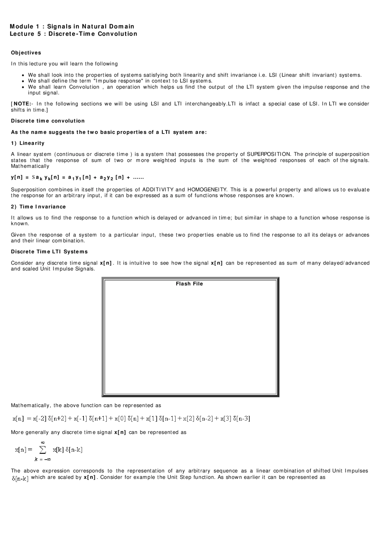 Signal And Systems 5 Lecture Docsity