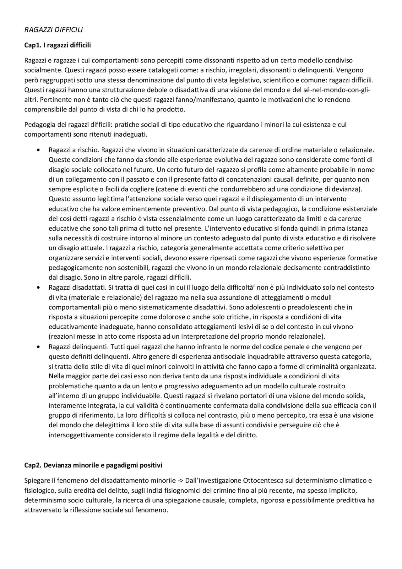 Ragazzi Difficili Pedagogia Interpretativa E Linee Di Intervento Docsity