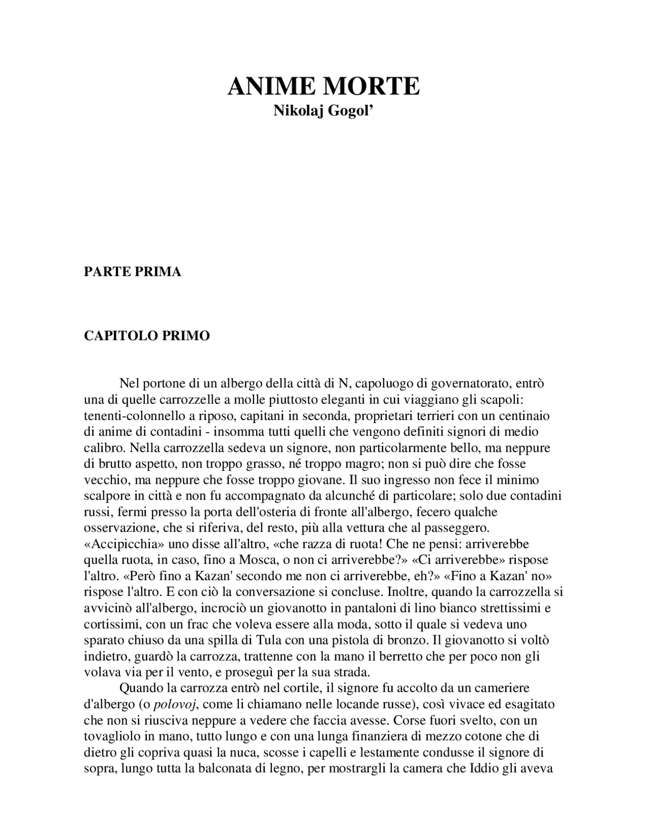 Anime Morte Gogol Formato Pdf Appunti Di Letteratura Russa Docsity