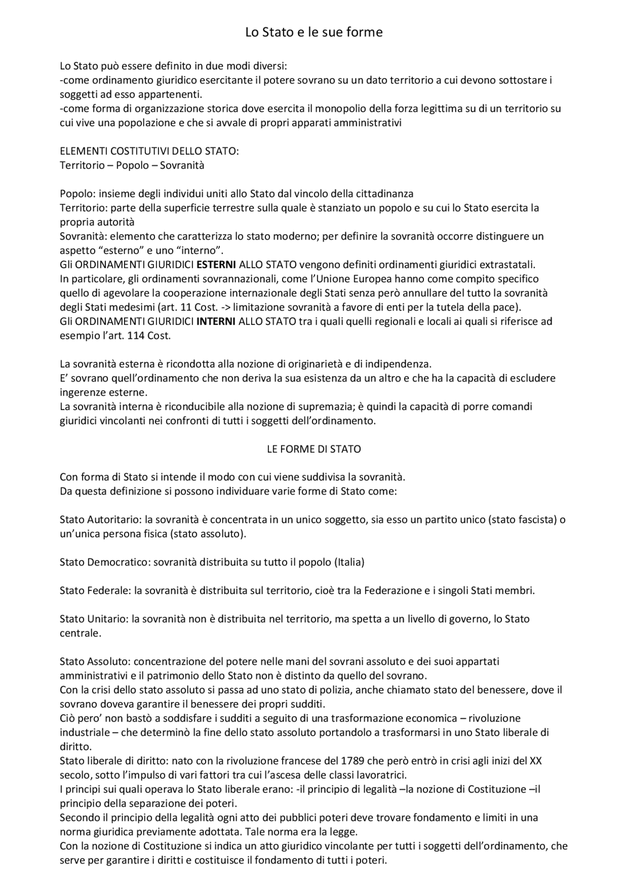 Riassunto Diritto Pubblico Docsity