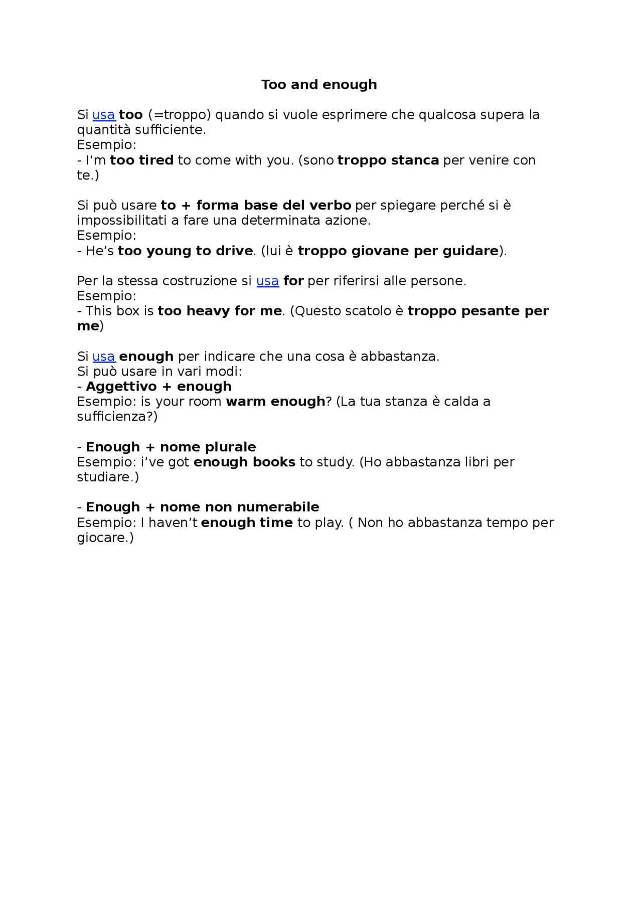 Regole Grammatica Inglese Docsity