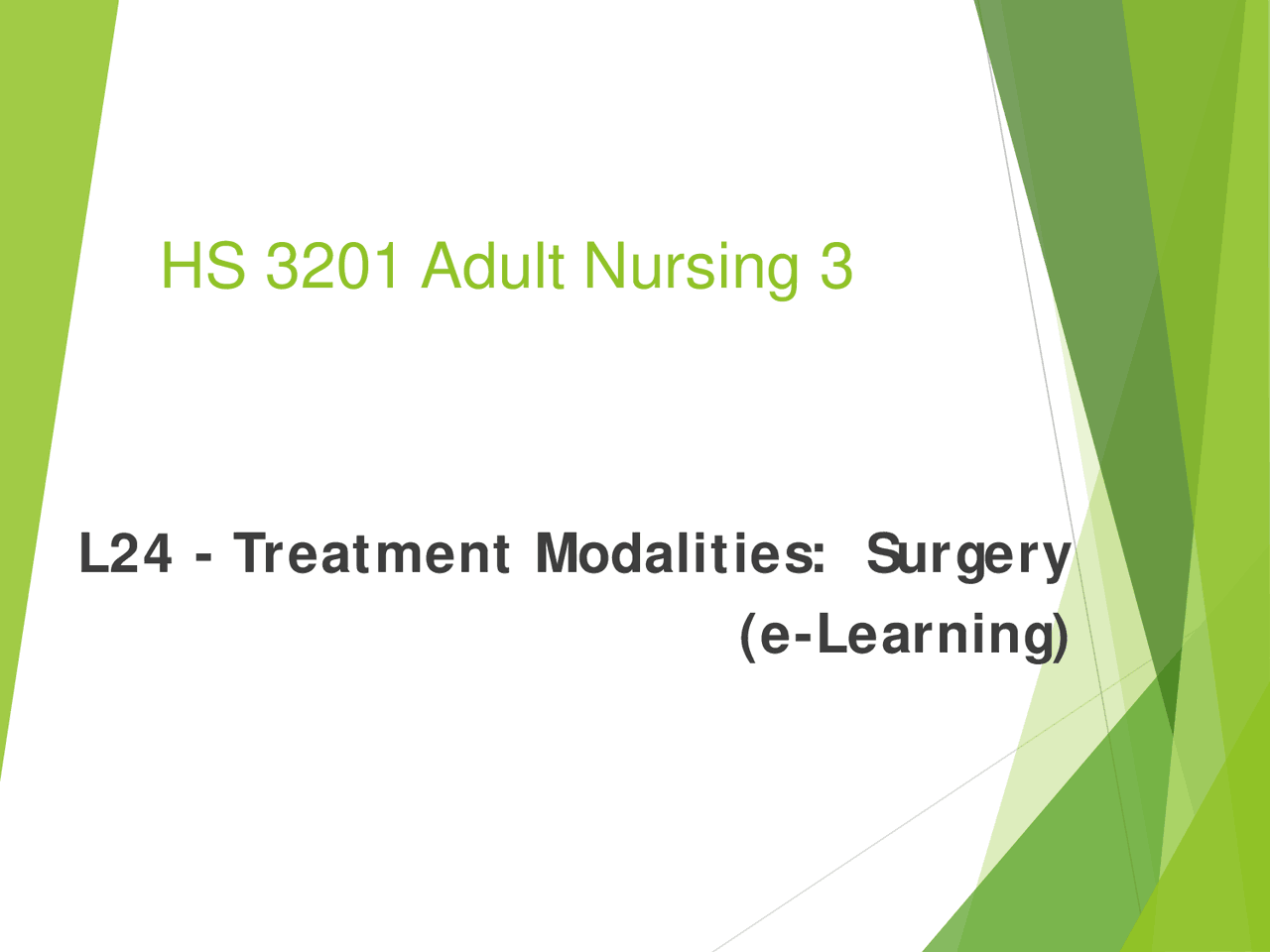 Nursing Lecture Notes Docsity