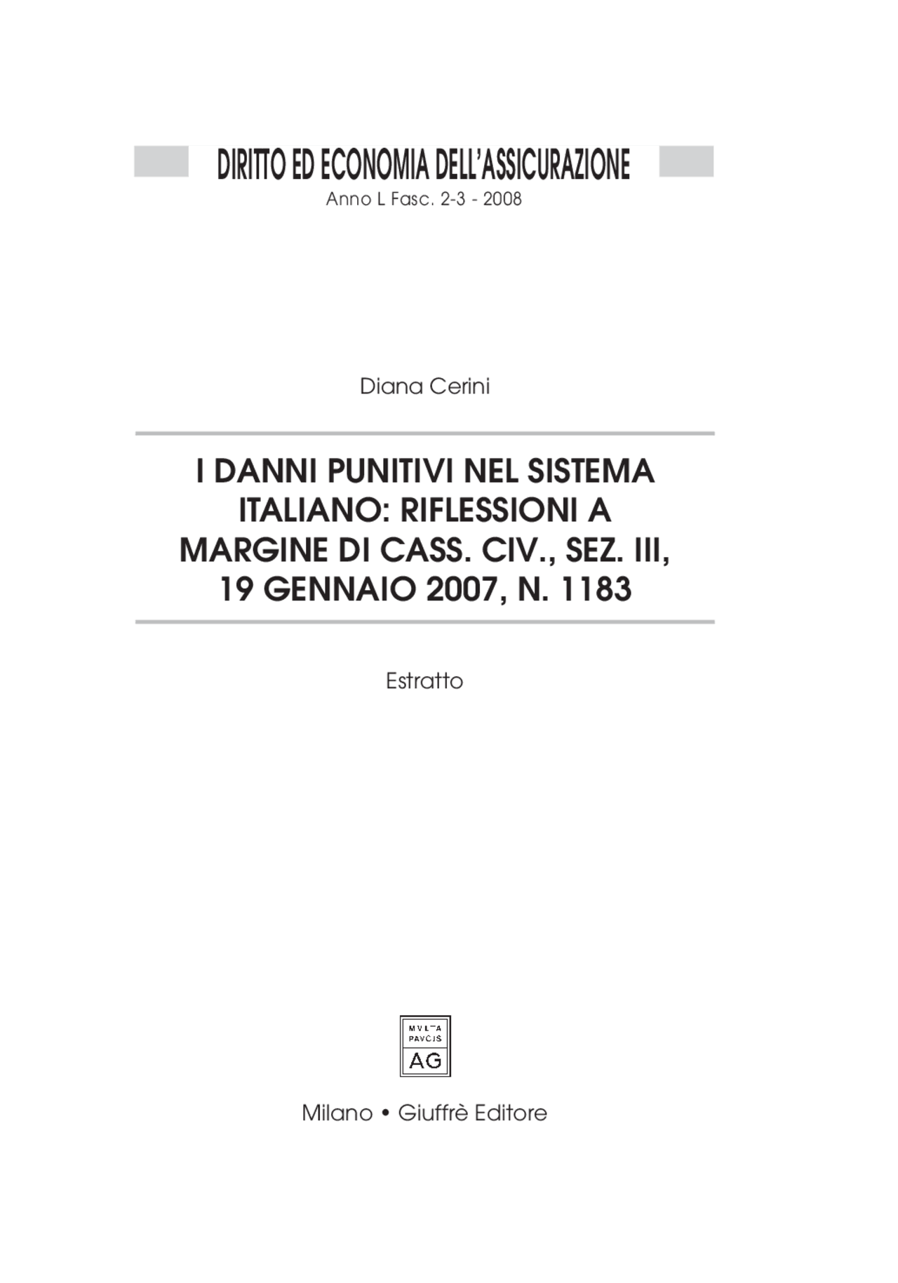 Danni Punitivi Origine E Sviluppi Docsity