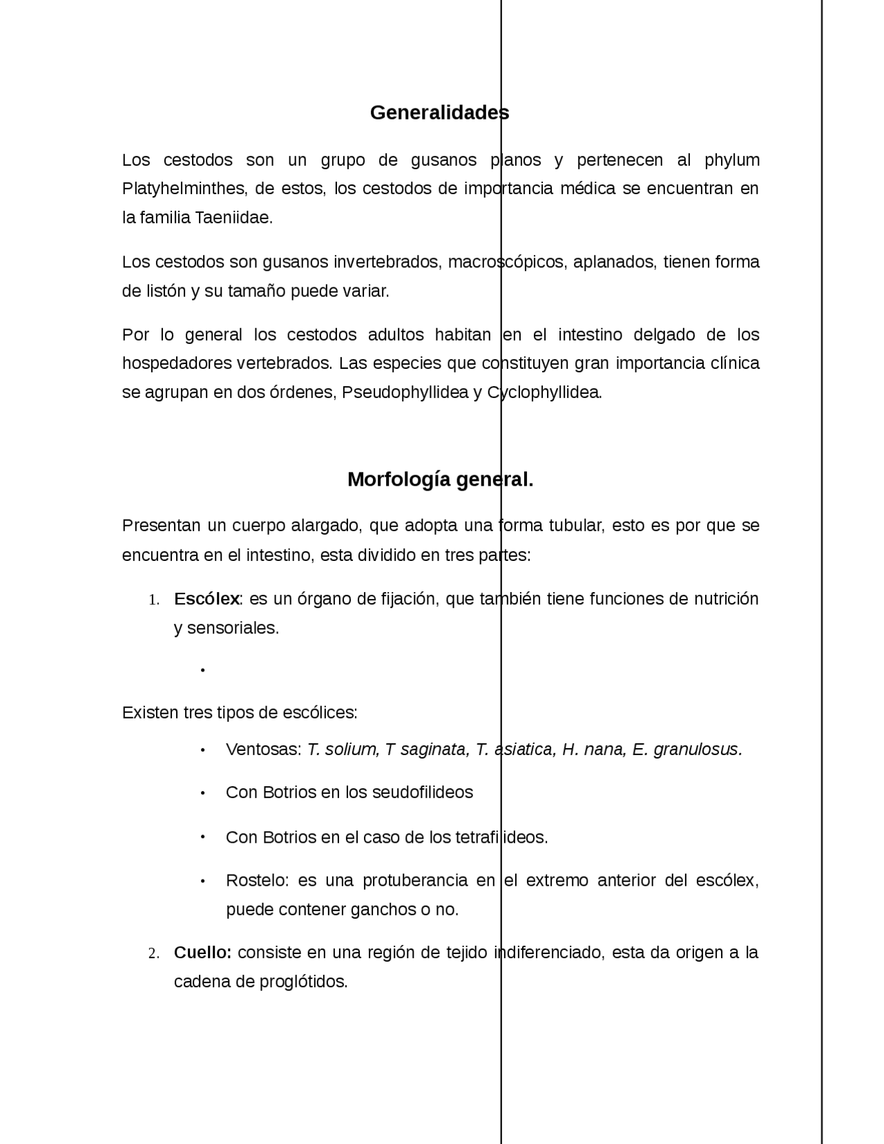 Generalidades De Céstodos Docsity