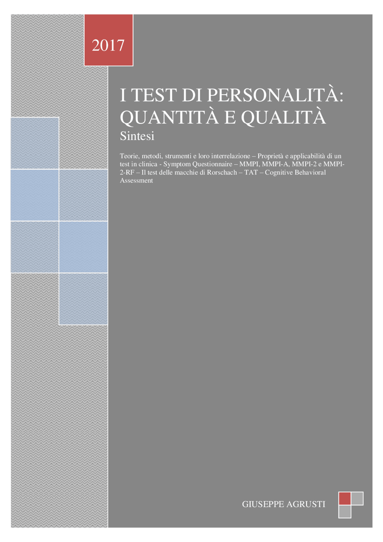 I Test Di Personalità Qualità E Quantità Docsity