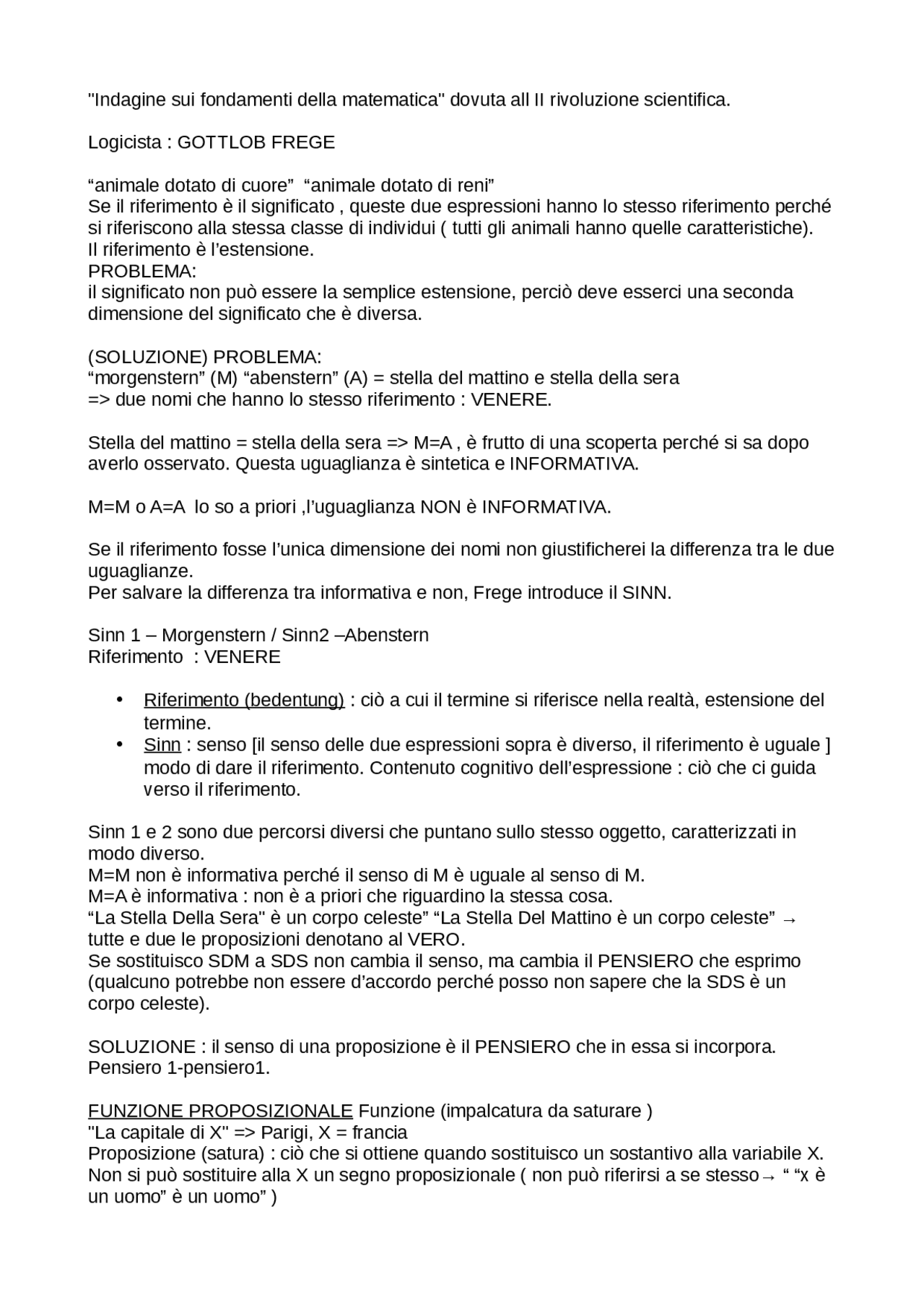 Lezione Bertrand Russell e Gottlob Frege - Docsity