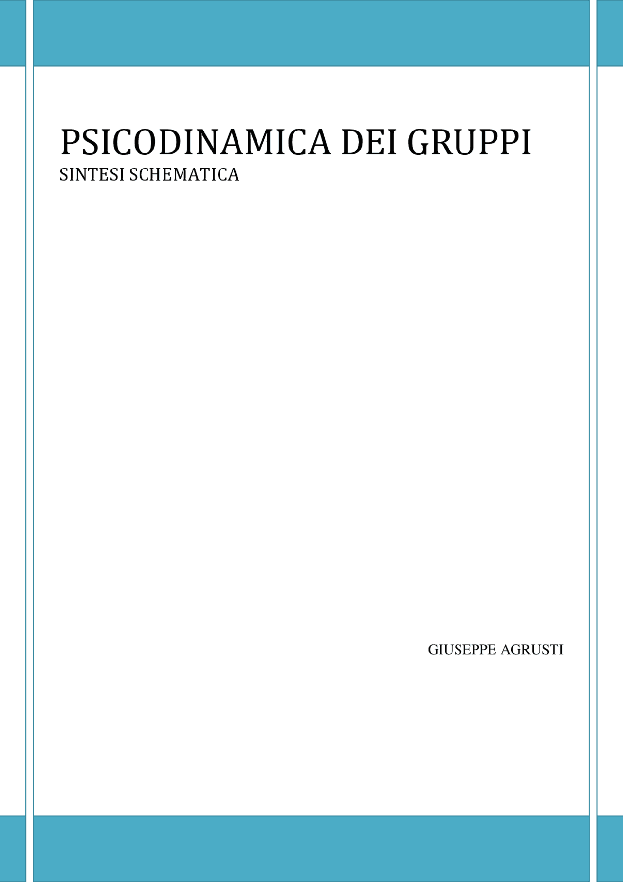 Psicodinamica dei gruppi - Docsity