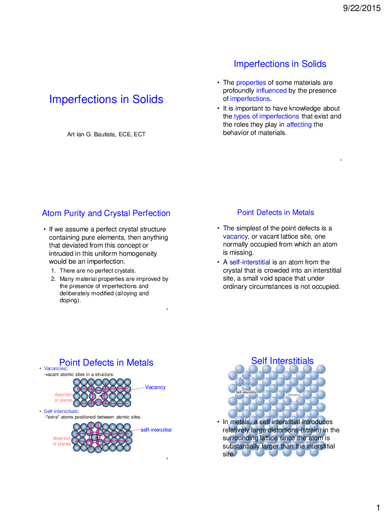Imperfections In Solid Docsity