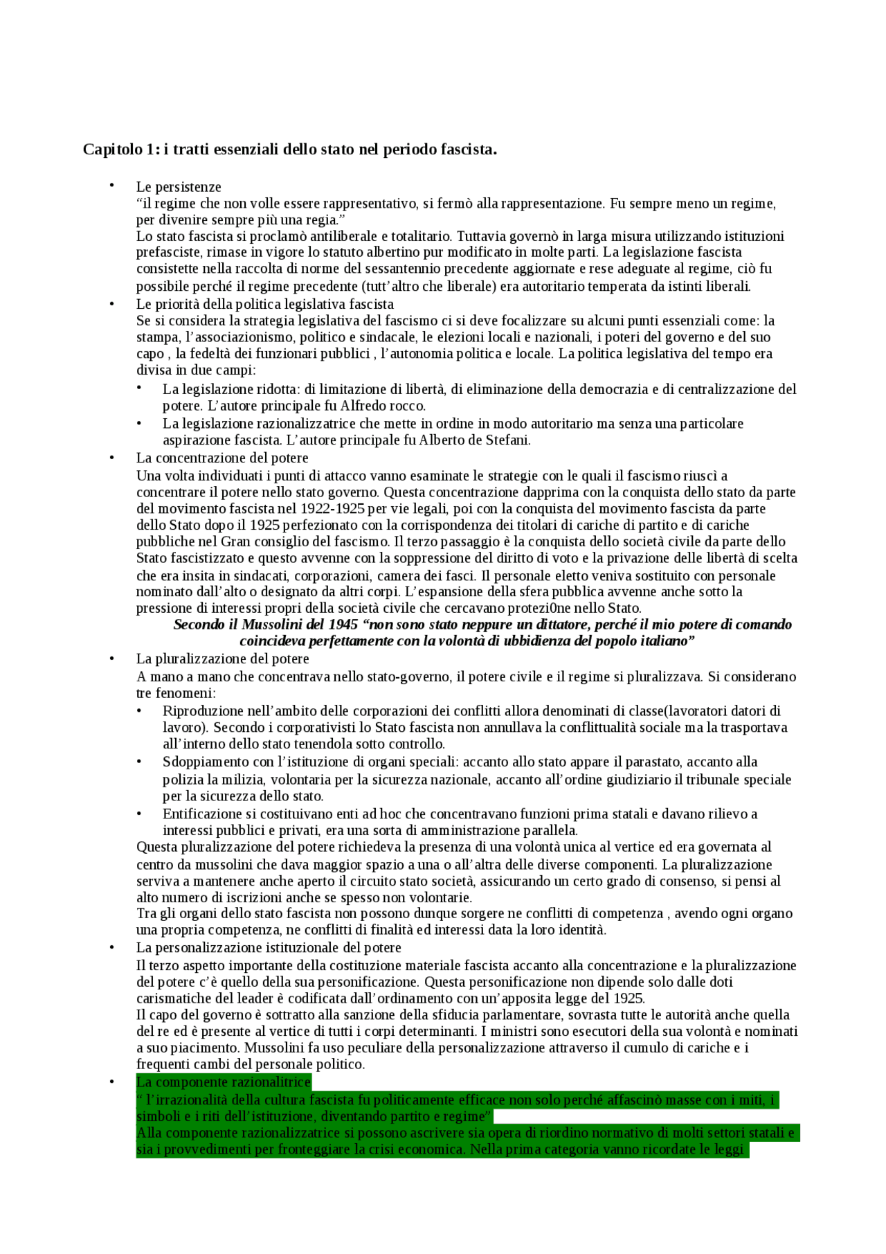 Lo Stato Fascista Cassese Docsity