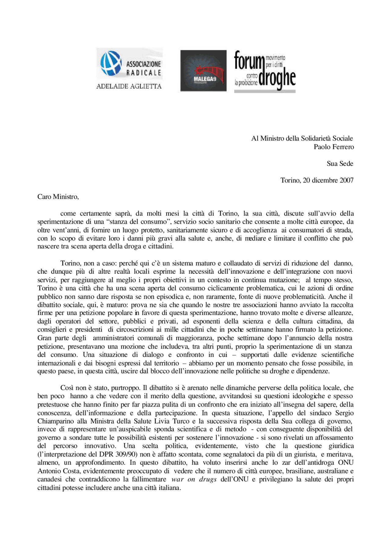 Riduzione Del Danno Narcosale Torino Docsity
