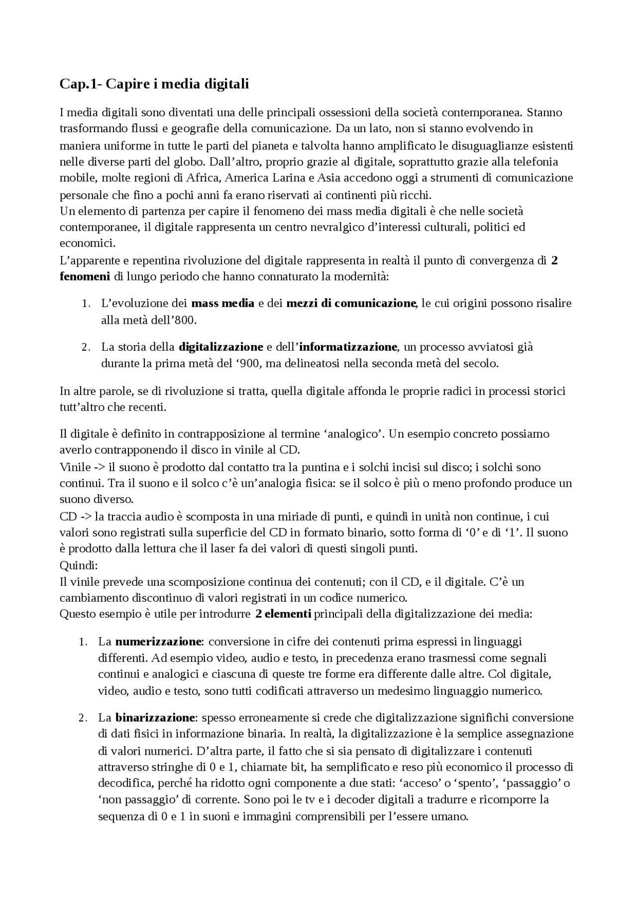 Storia Dei Media Digitali Docsity