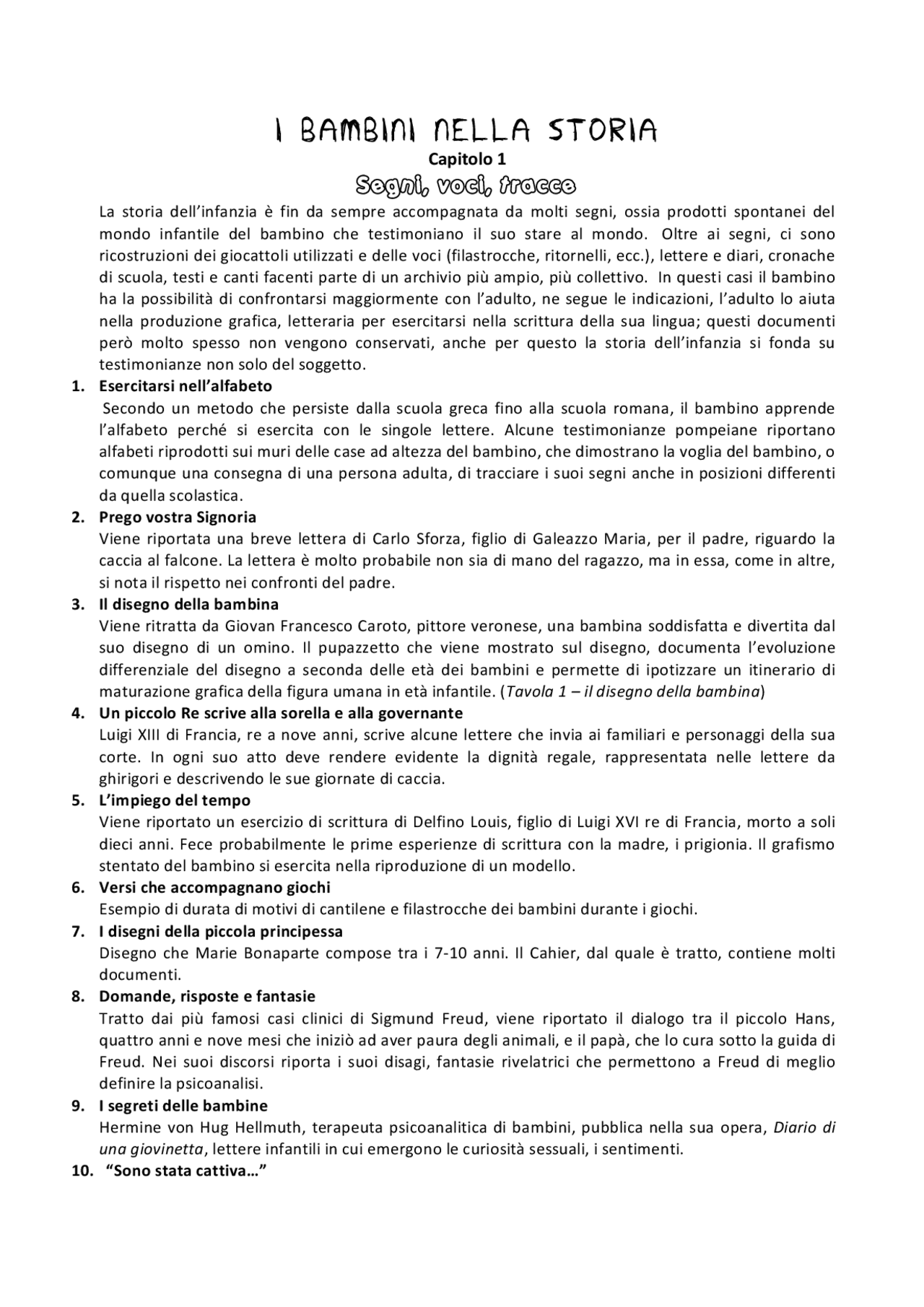 I Bambini Nella Storia Docsity