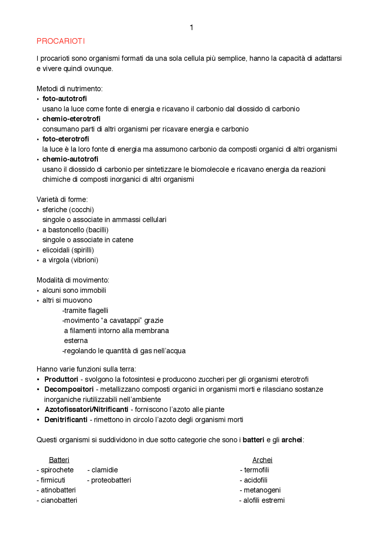 Procarioti Ed Eucarioti Docsity
