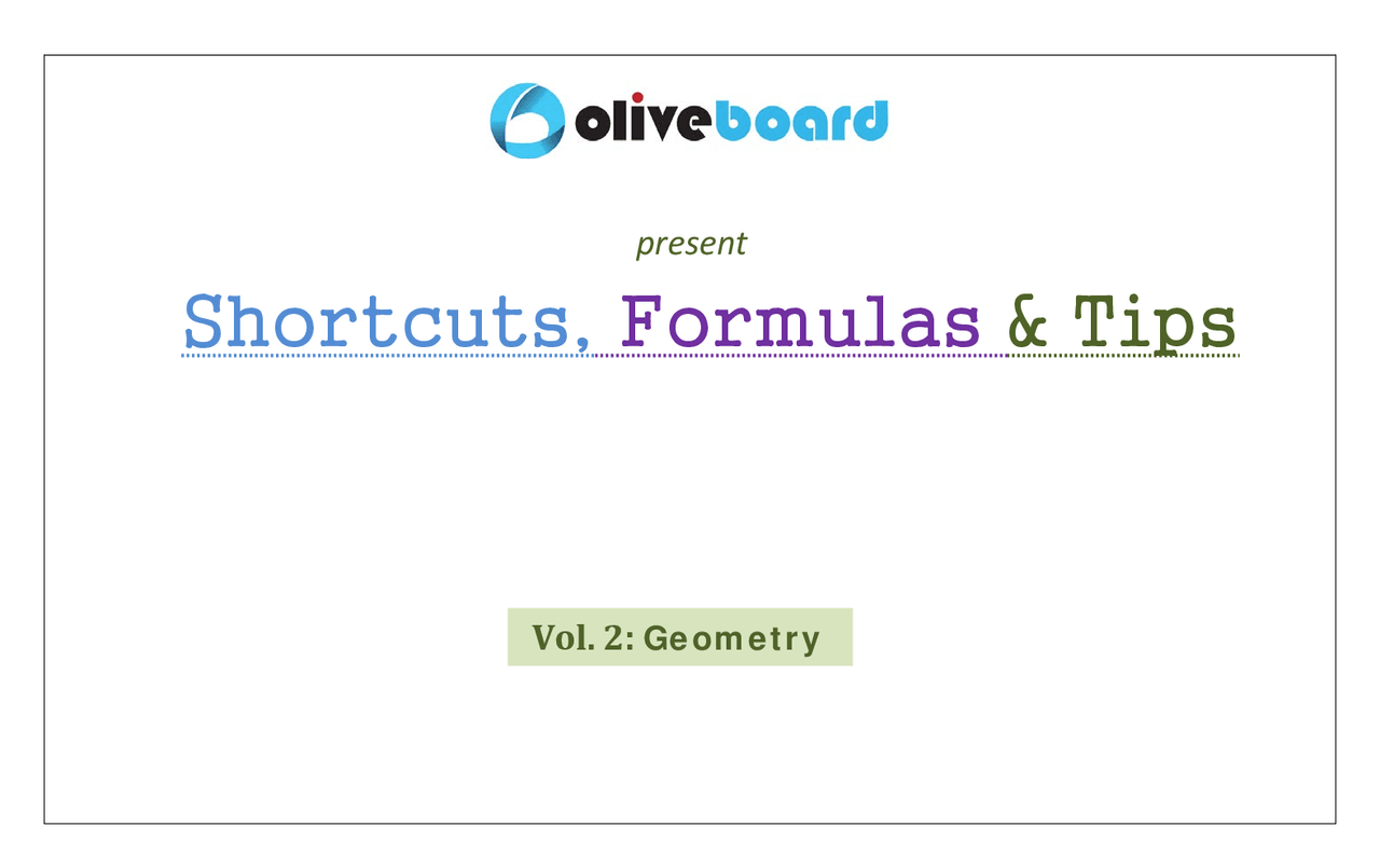 Geometry Quick Refresh - Docsity