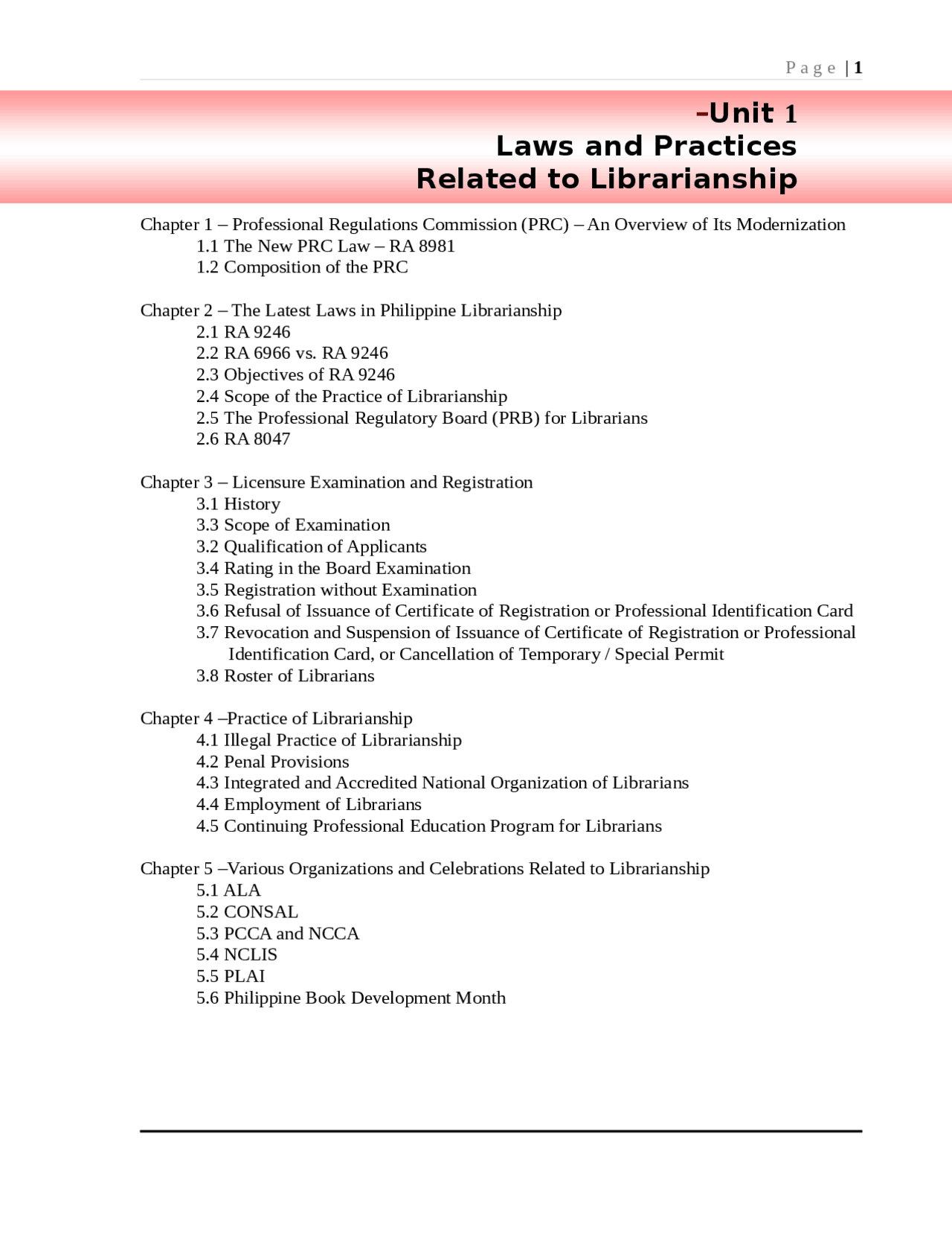 Review Notes for the LLE Board Exam | Study Guides, Projects, Research ...