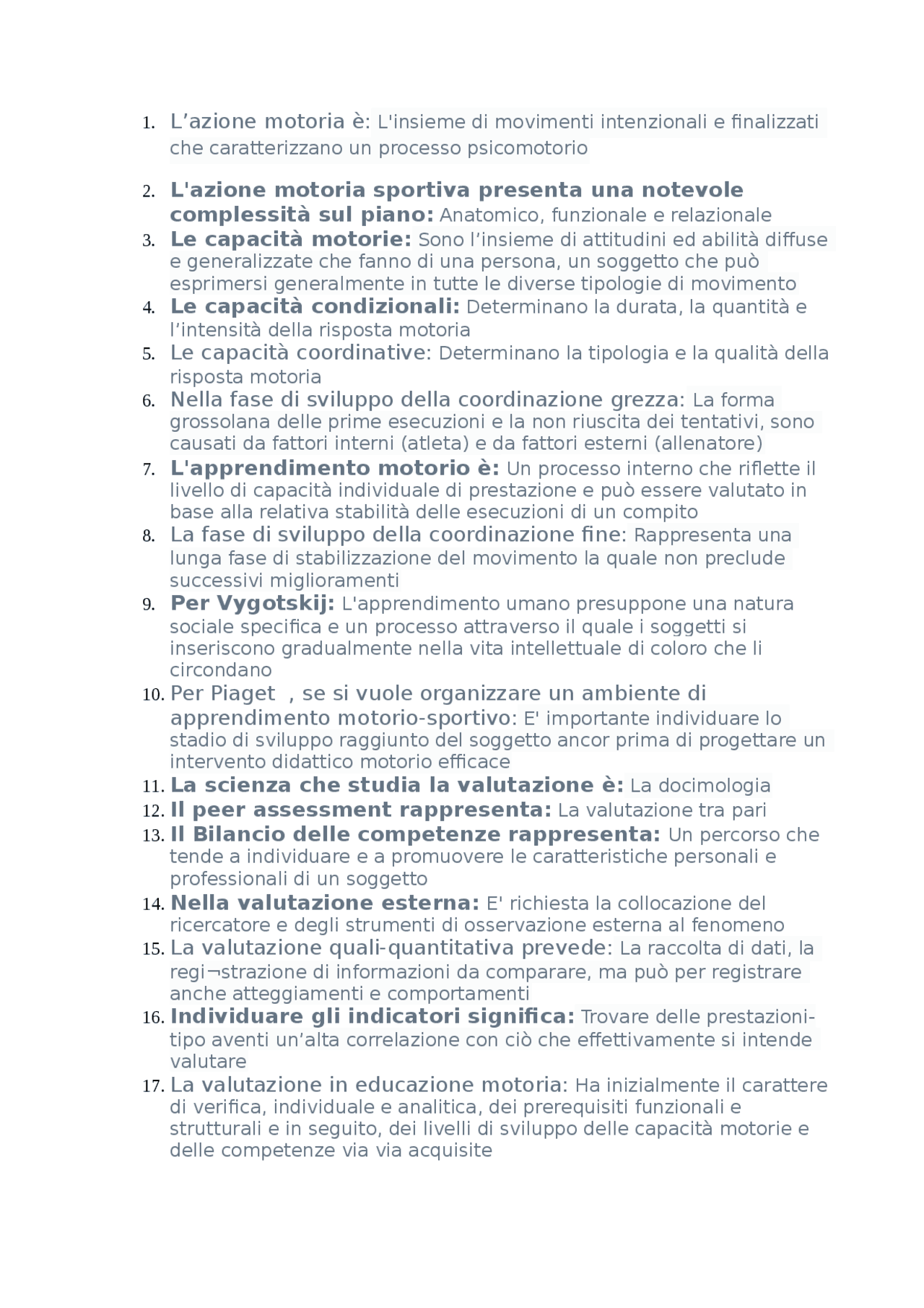 Teorie, Metodologie e Didattiche dell'educazione motoria | Prove d ...