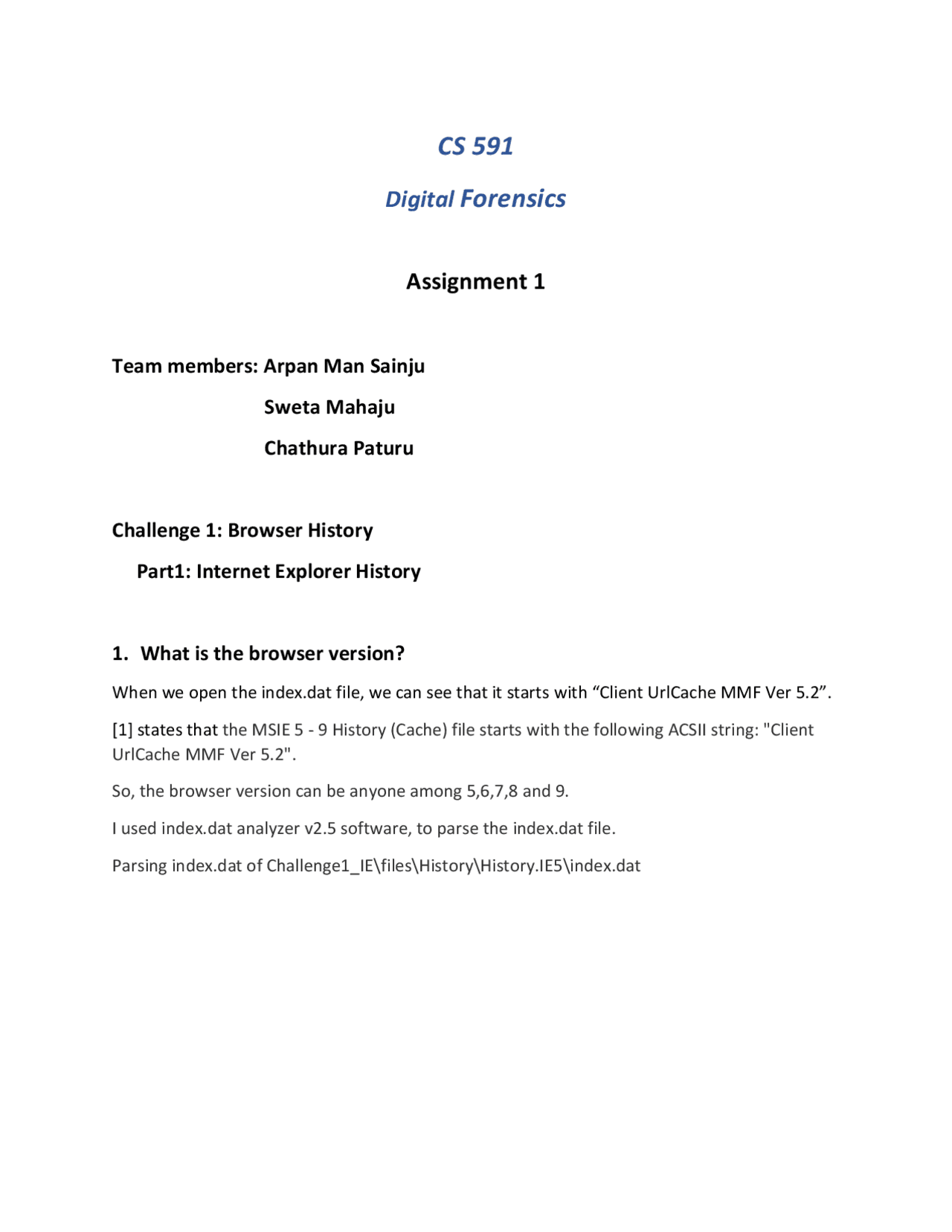 Digital Forensics Problems Docsity