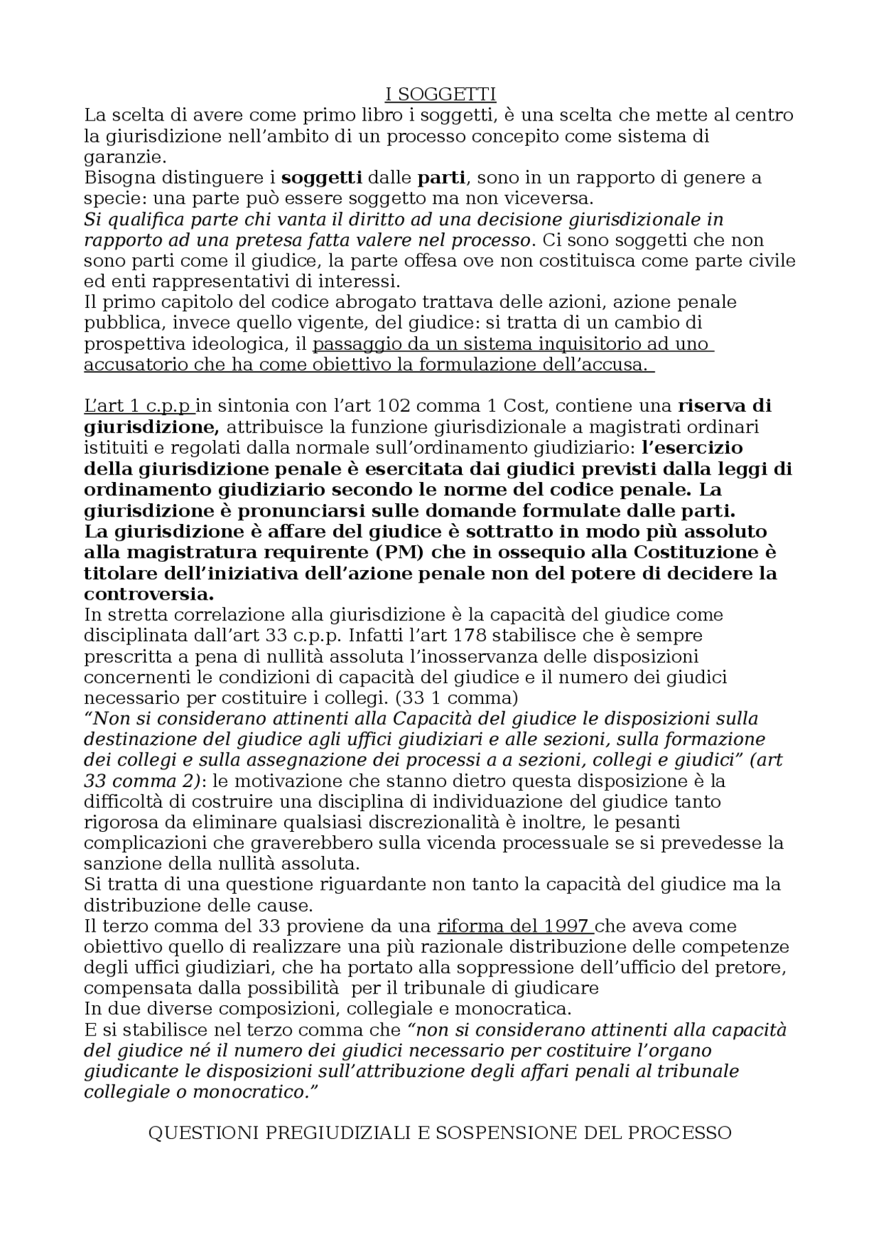 Procedura Penale Conto Grevi Docsity