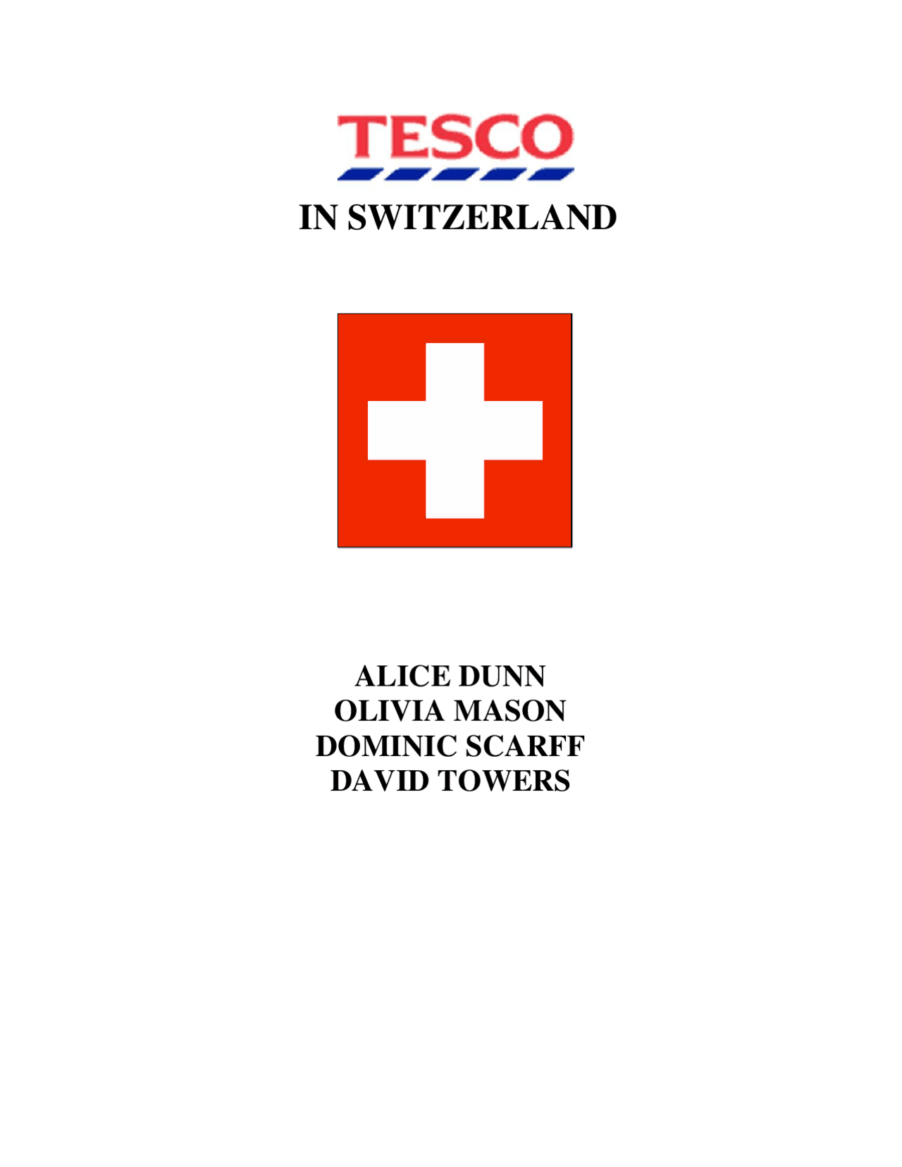 Market entry plan of Tesco in Switzerland | Essays (university ...
