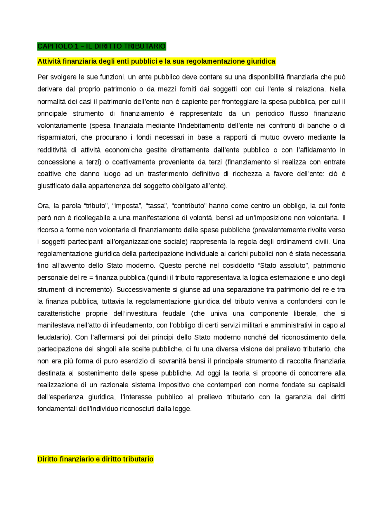 Tinelli Diritto Tributario Docsity