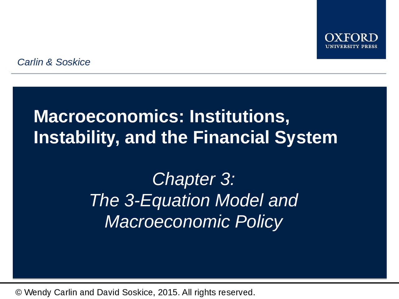 Macroeconomics: Institutions, Instability, and the Financial System ...