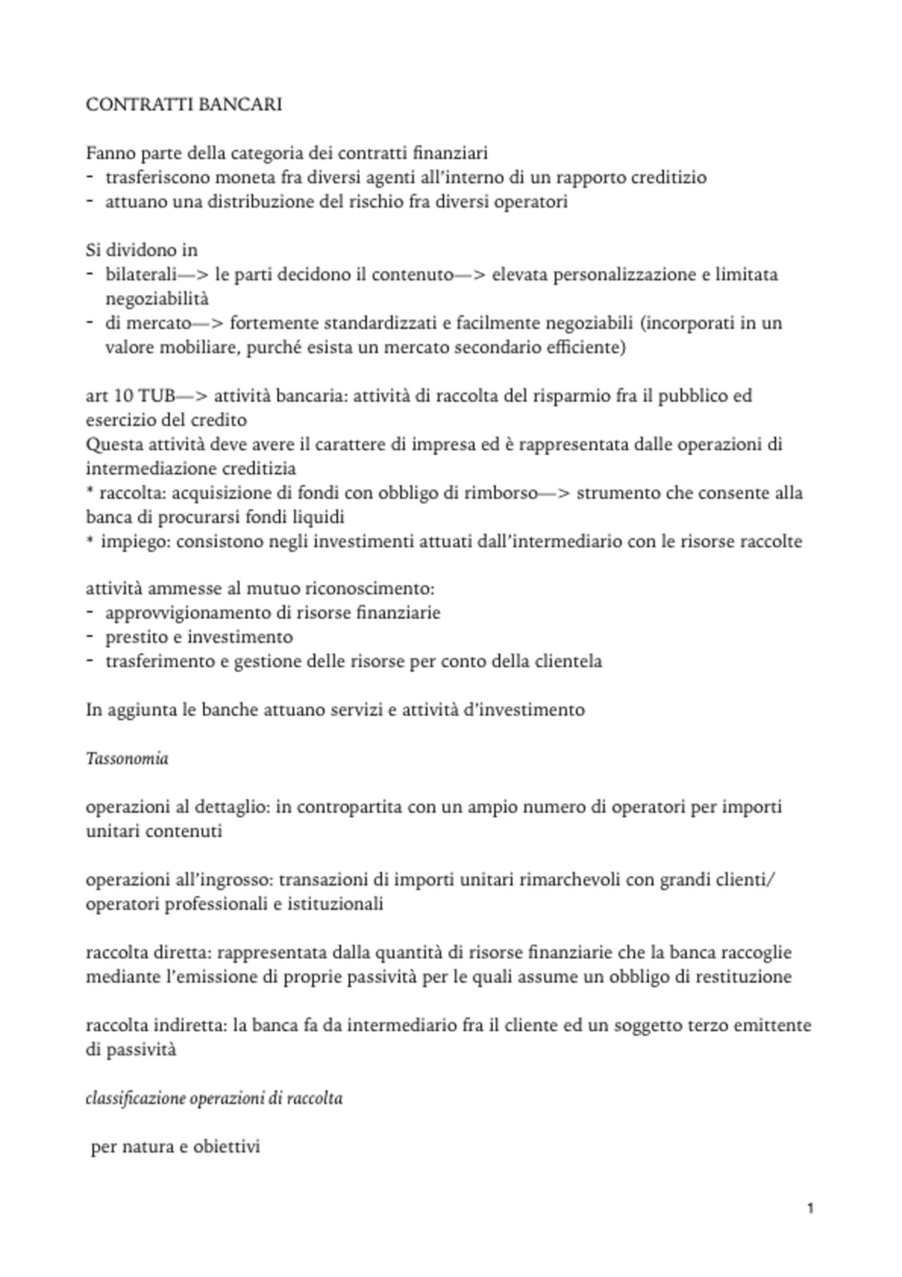 Le Operazioni Bancarie Docsity