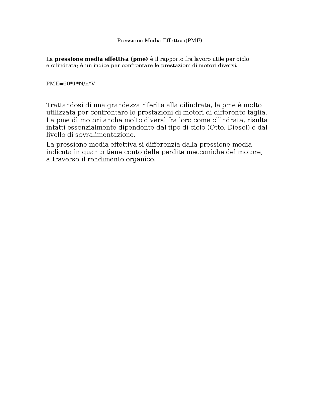 Pressione Media Effettiva - Docsity