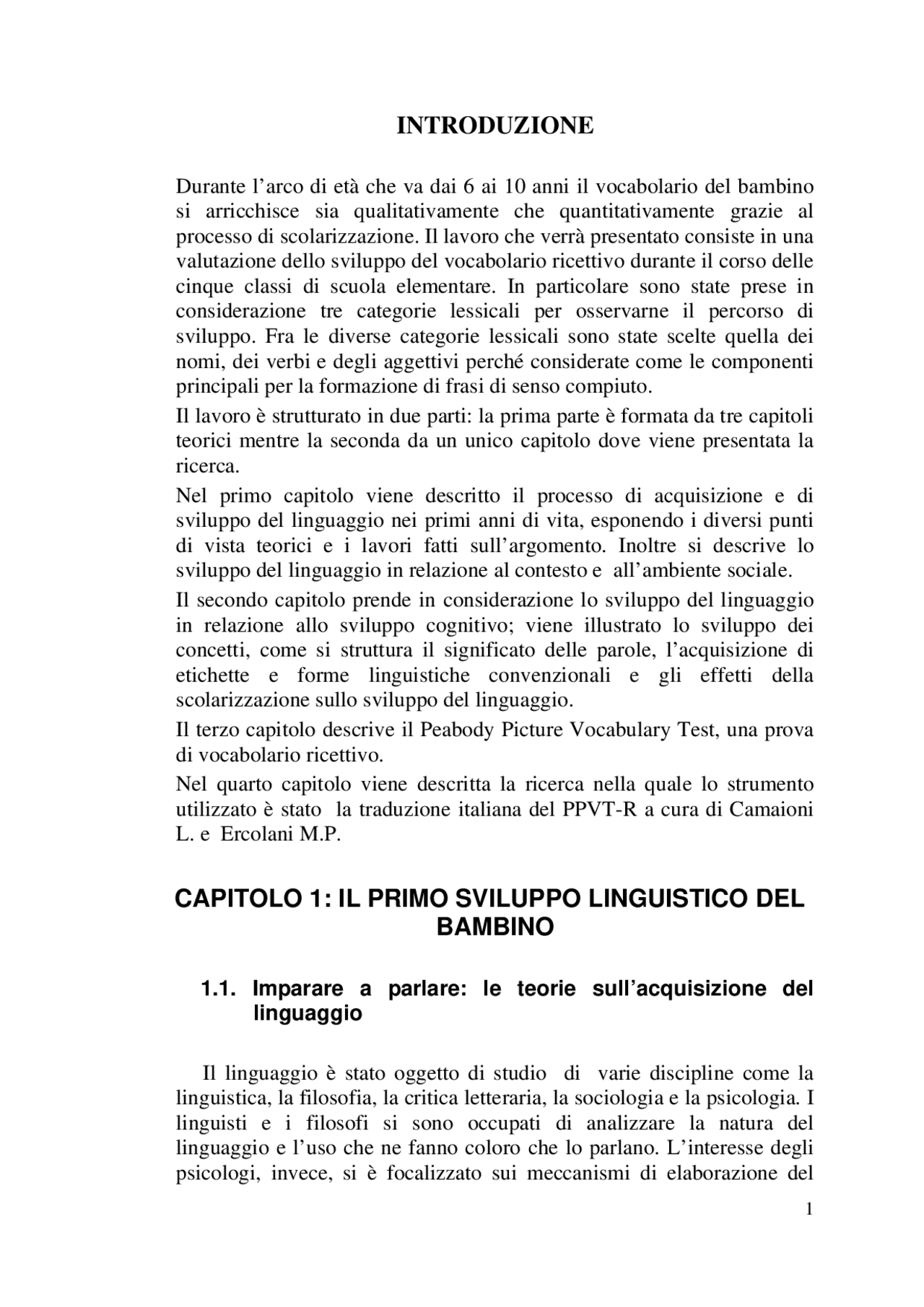 Sviluppo Linguistico Nel Bambino Docsity