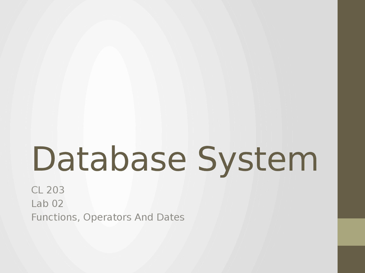 Data Base Basic Instructions-2 - Docsity
