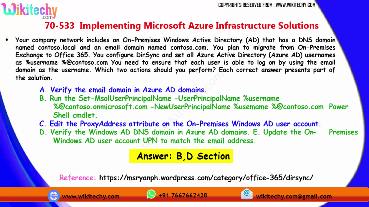 70 533 Implementing Cloud Infrastructure Docsity