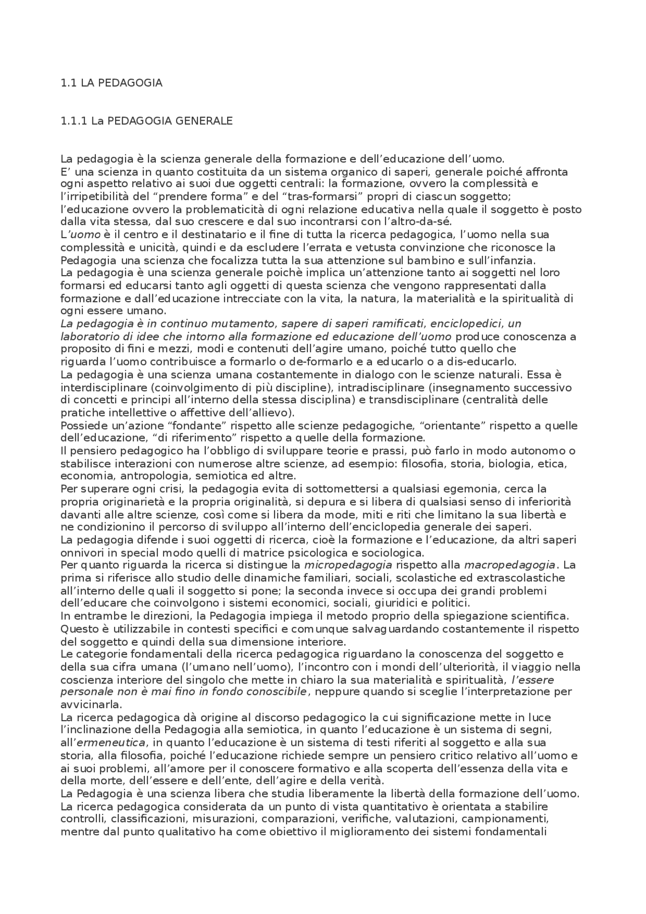 Riassunto Trattato Gennari Docsity