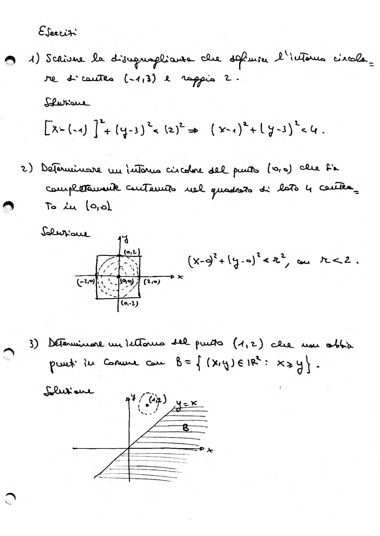 Esercizi complementi | Esercizi di Complementi Di Matematica I - Docsity