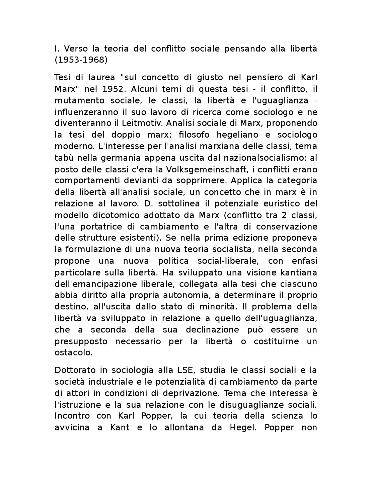 Riassunto Introduzione A Dahrendorf Lleonardi Docsity