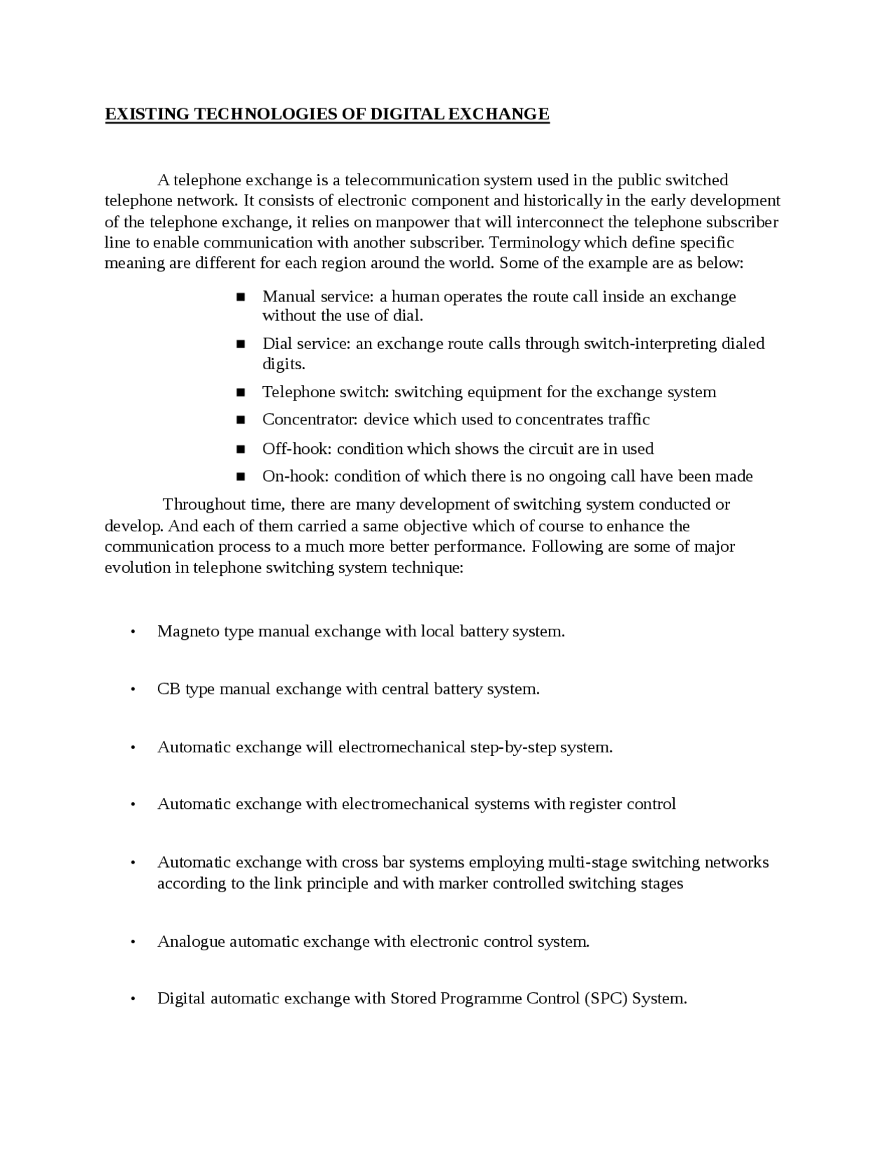 Chapter 1 Of Telecommunication Docsity