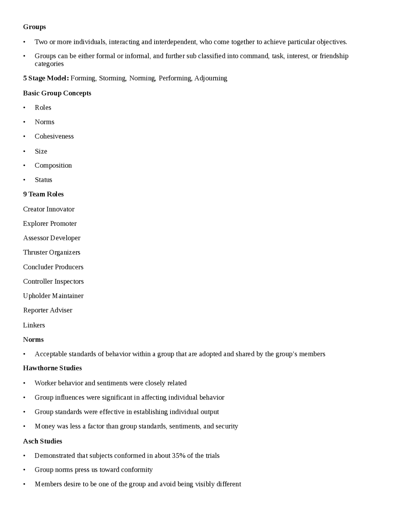 Organizational Behavior Lecture Notes For Executive Mba Class Lecture