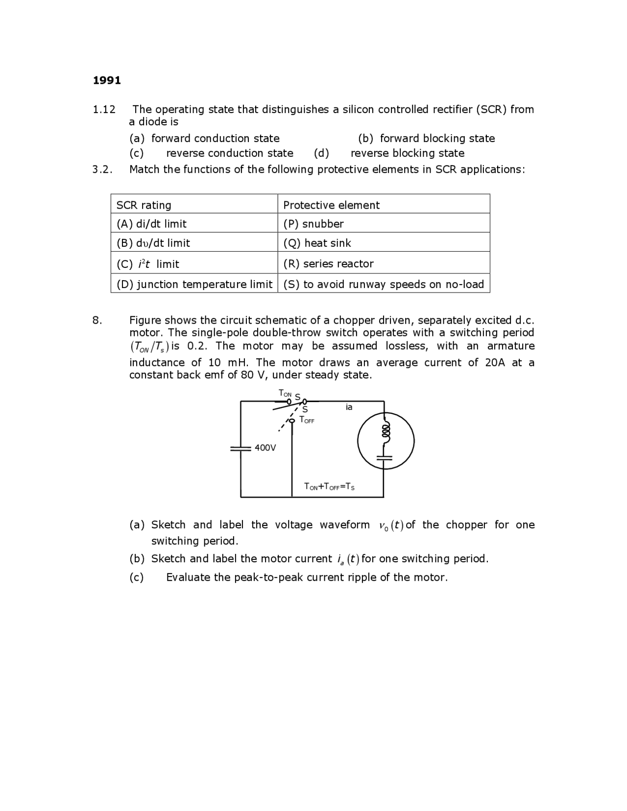 Electrical engineering gate question - Docsity