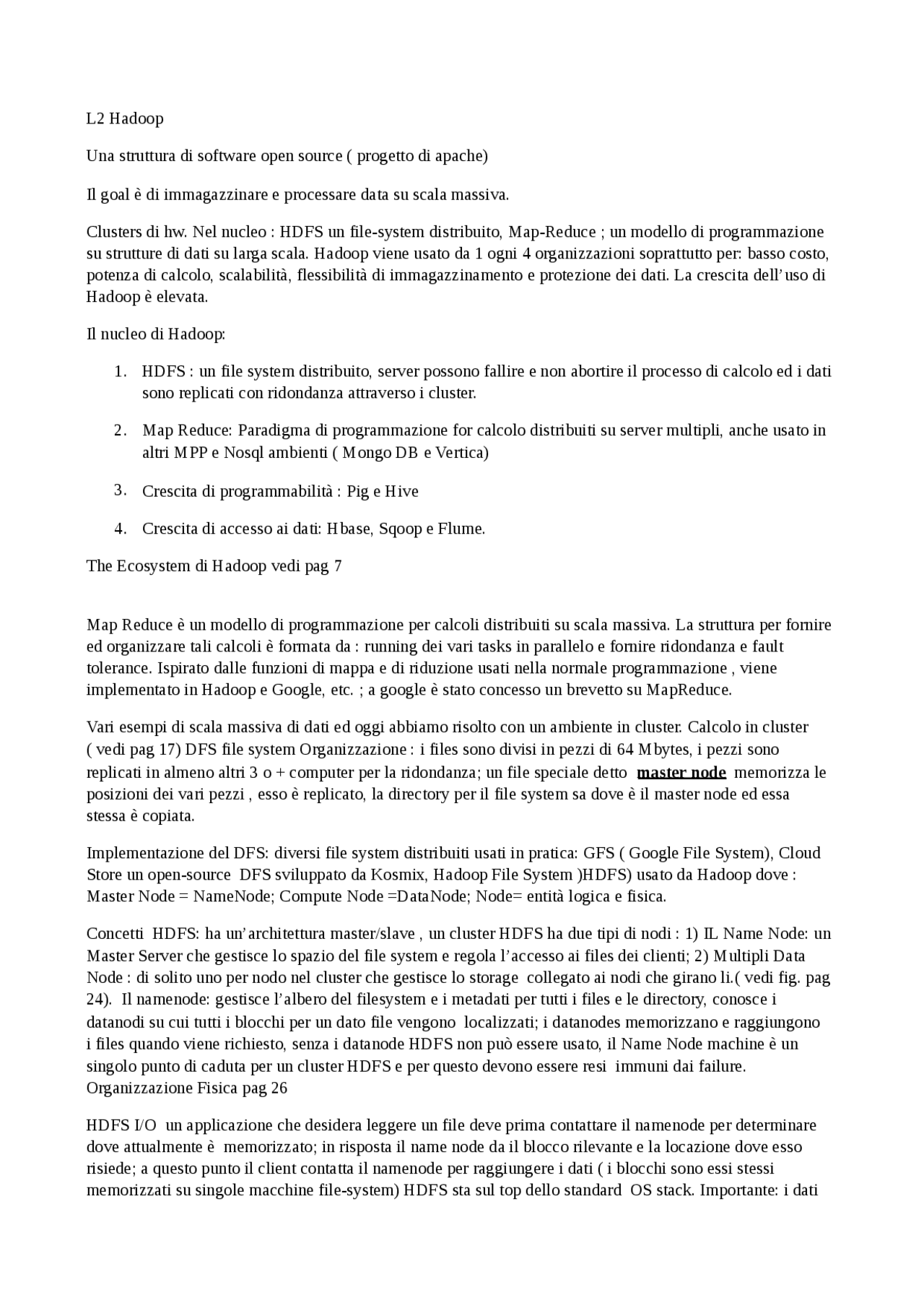 Lezione Hadoop Big Data Docsity