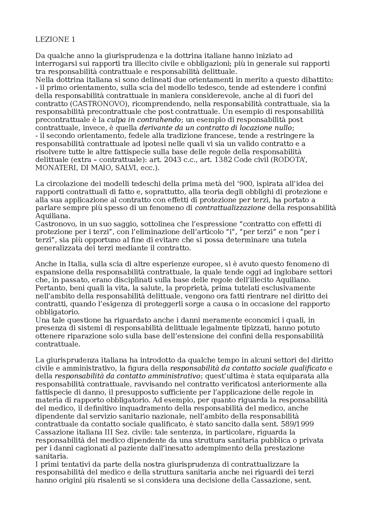 Appunti Di Sistemi Giuridici Comparato Docsity