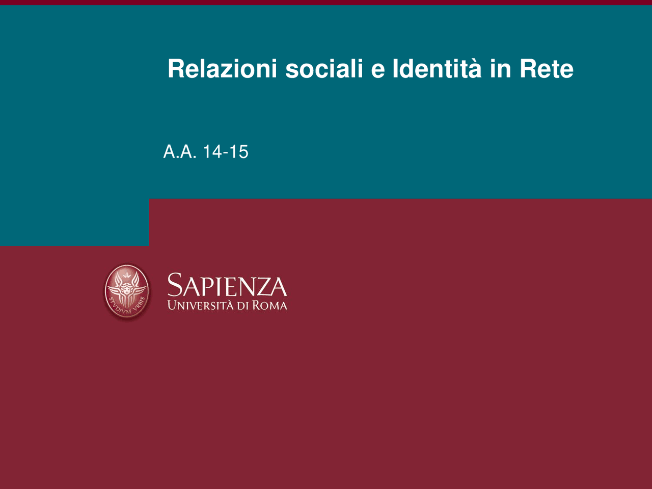Relazioni Sociali In Rete Docsity