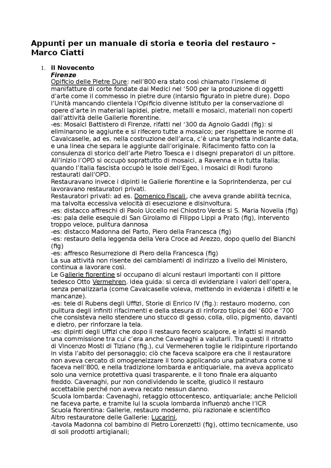 Teoria E Storia Del Restauro Docsity