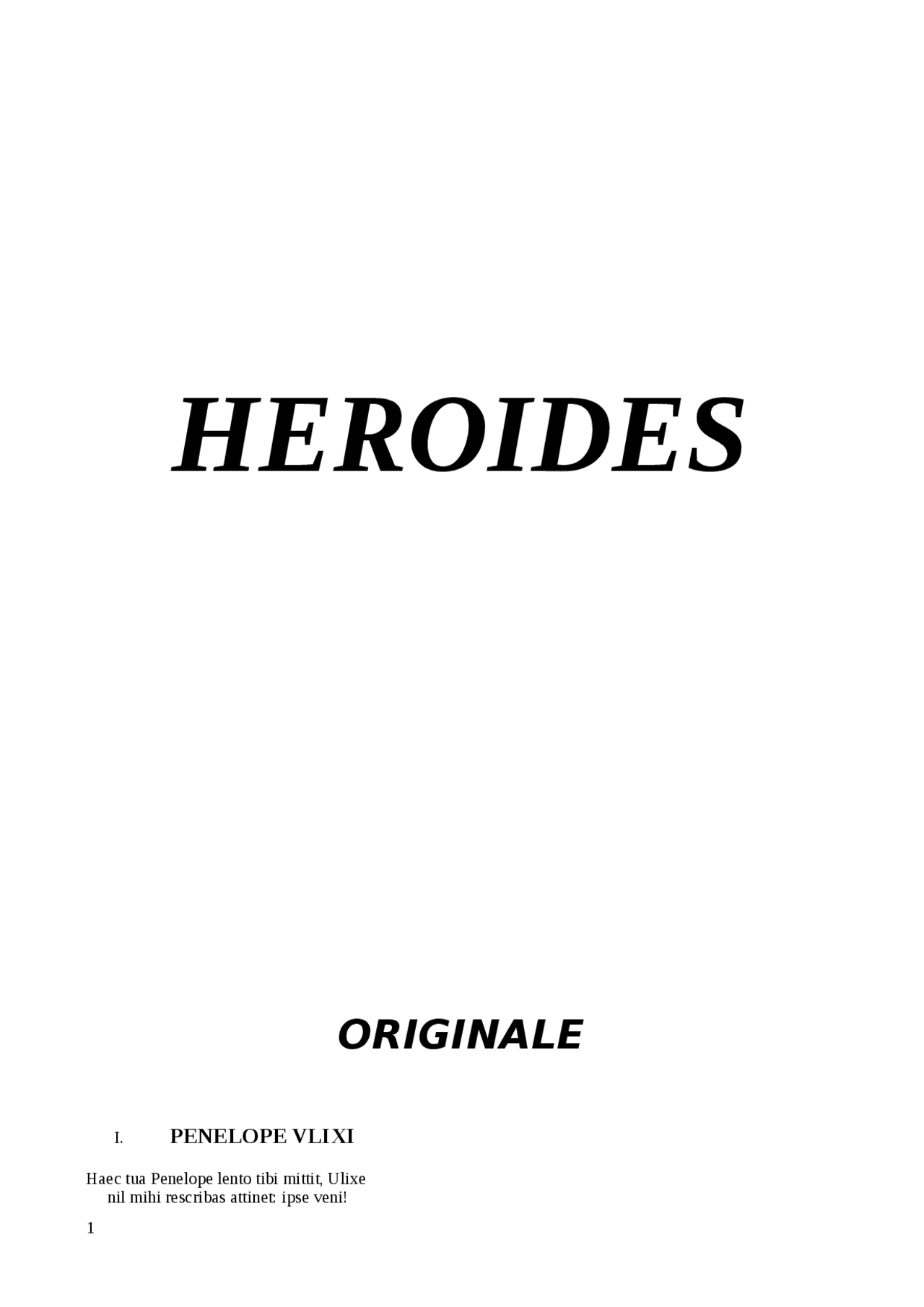 Heroides di Ovidio in lingua e traduzione | Traduzioni di Lingua Latina ...