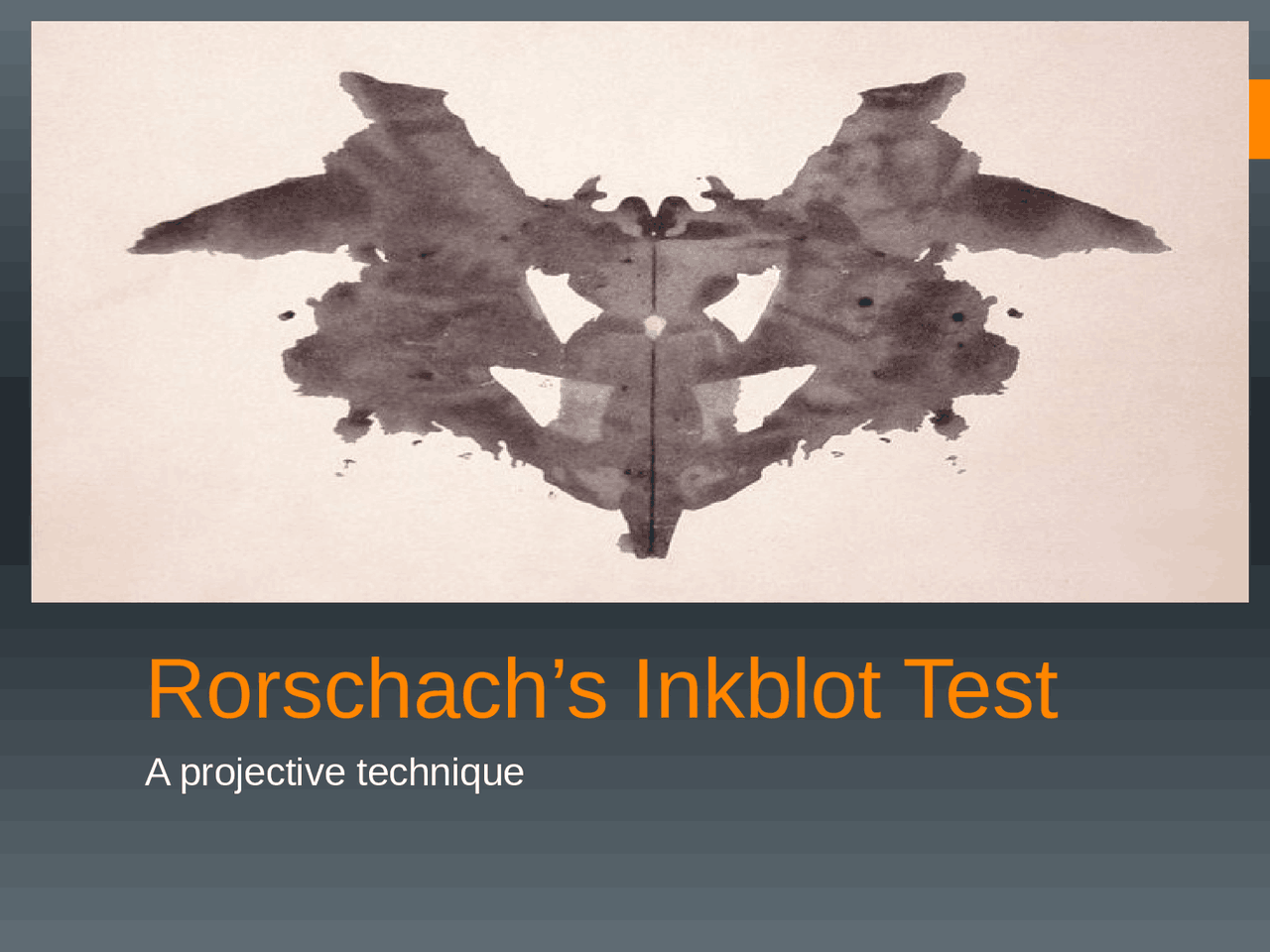 Rorschach' Inkblot Test- History, Administration and Scoring - Docsity