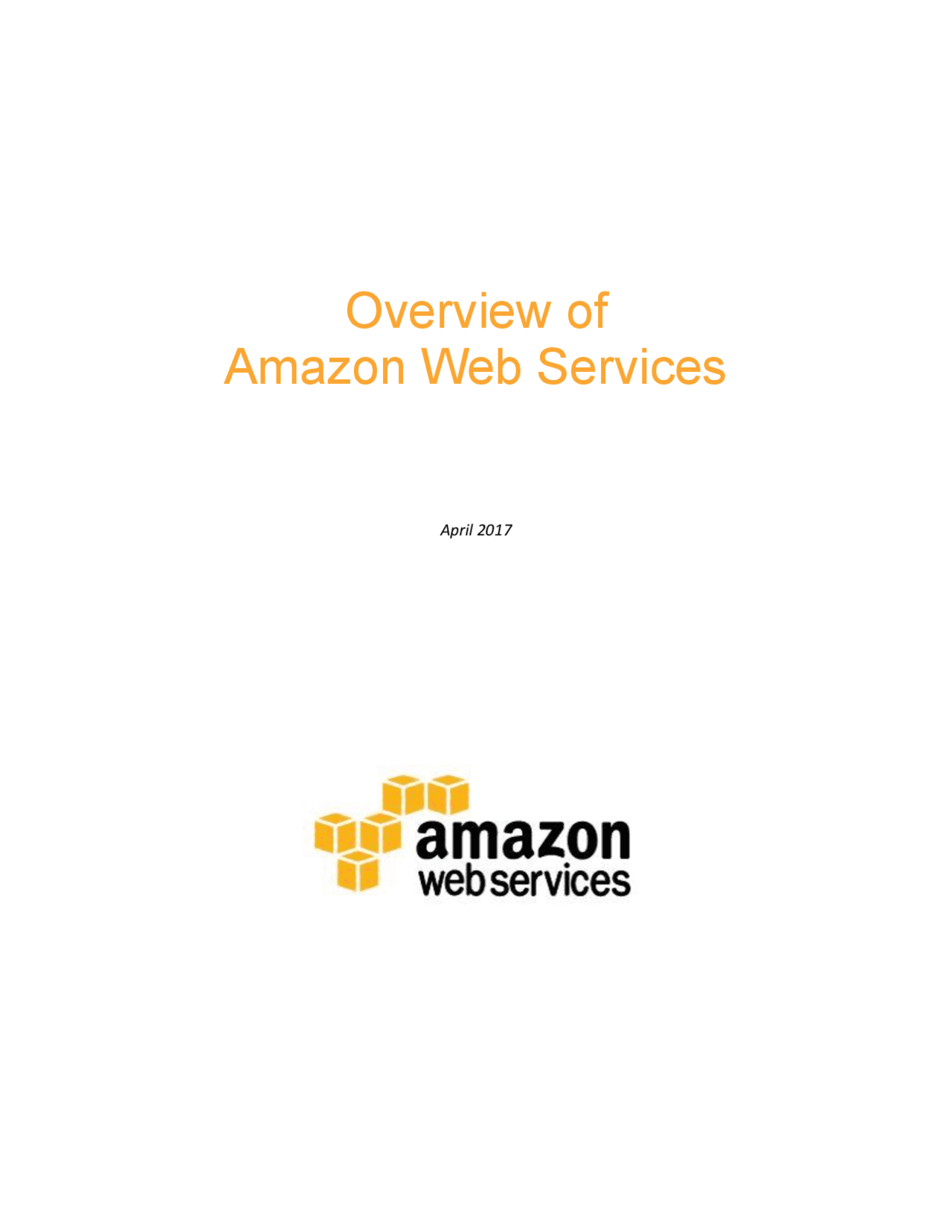 Amazon Web Service Overviews Docsity