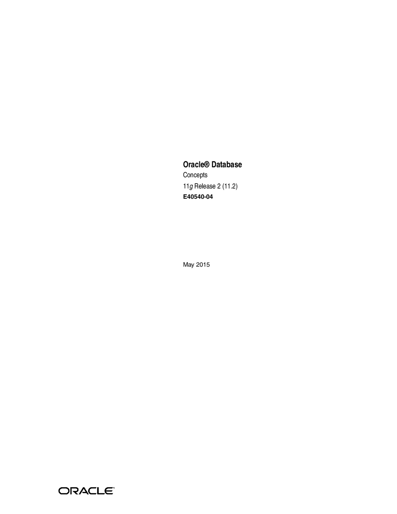 Oracle Database Concepts: Understanding SQL Statements, Optimizer, and Data Blocks | Exercises ...