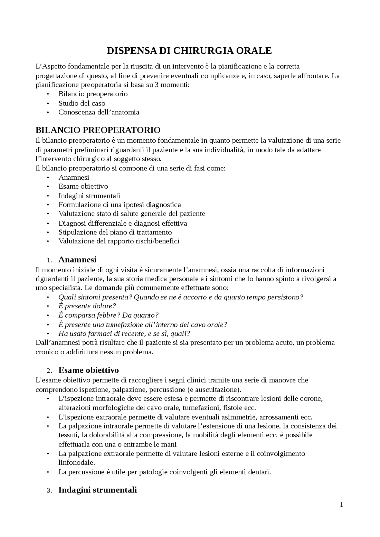 Chirurgia Orale Riassunto Del Libro Docsity