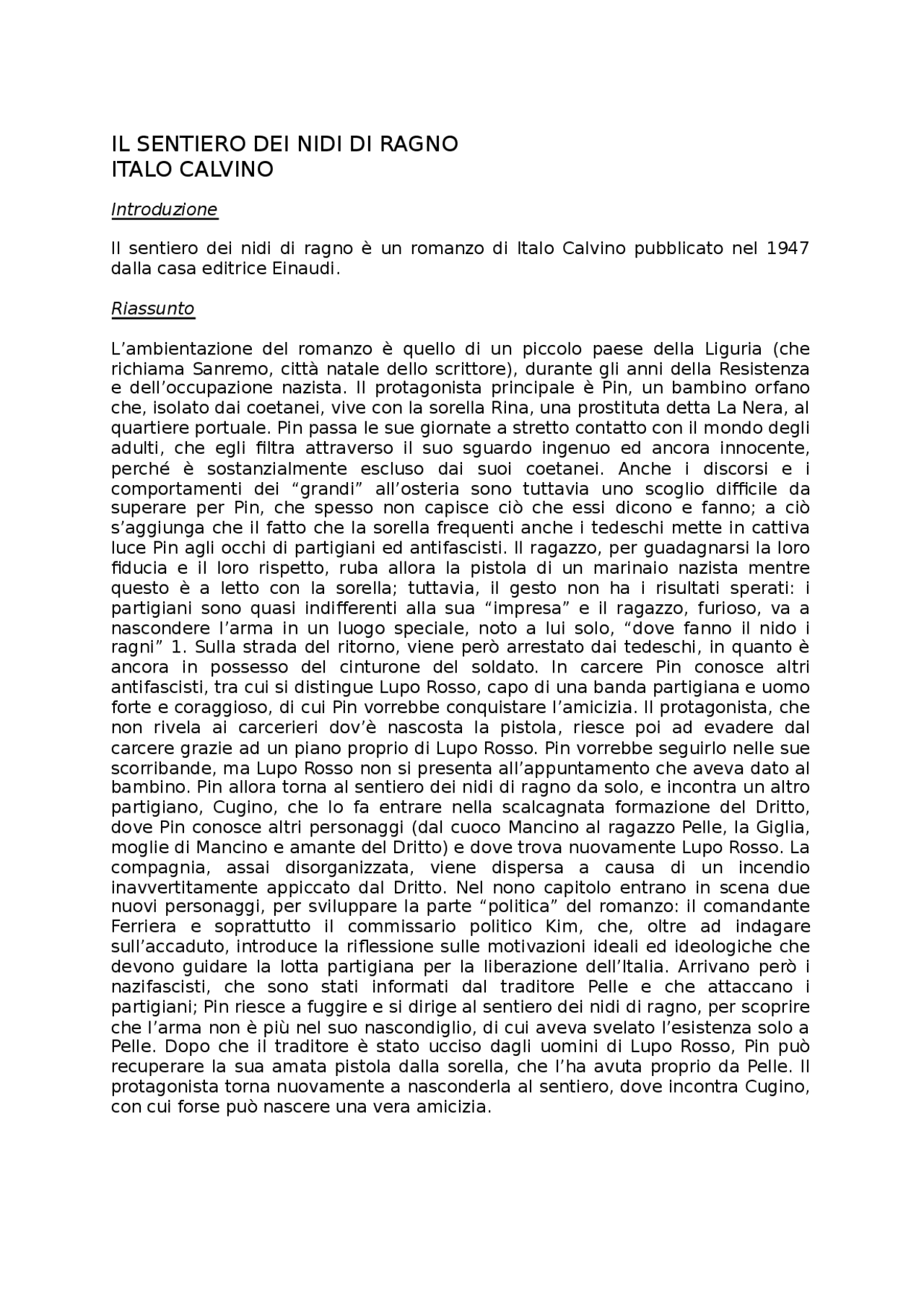 Schede Libro di Italiano - Docsity