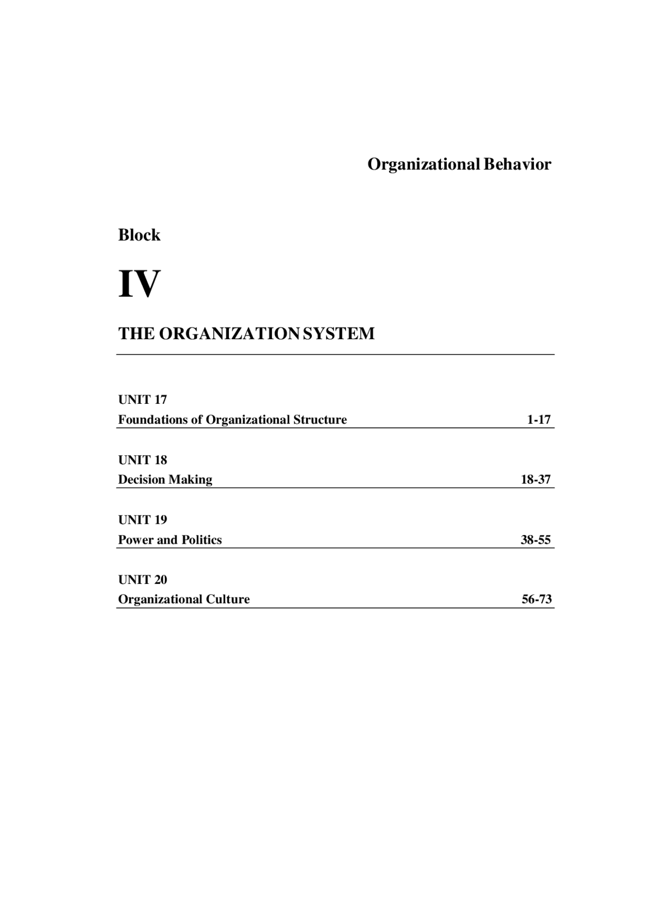 Organisation Behaviour Docsity