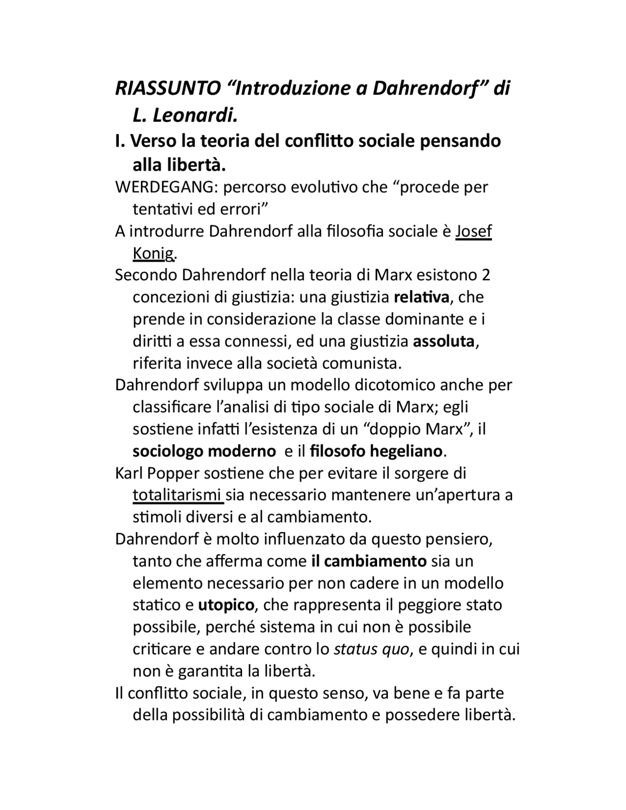 Riassunti Introduzione A Dahrendorf Docsity
