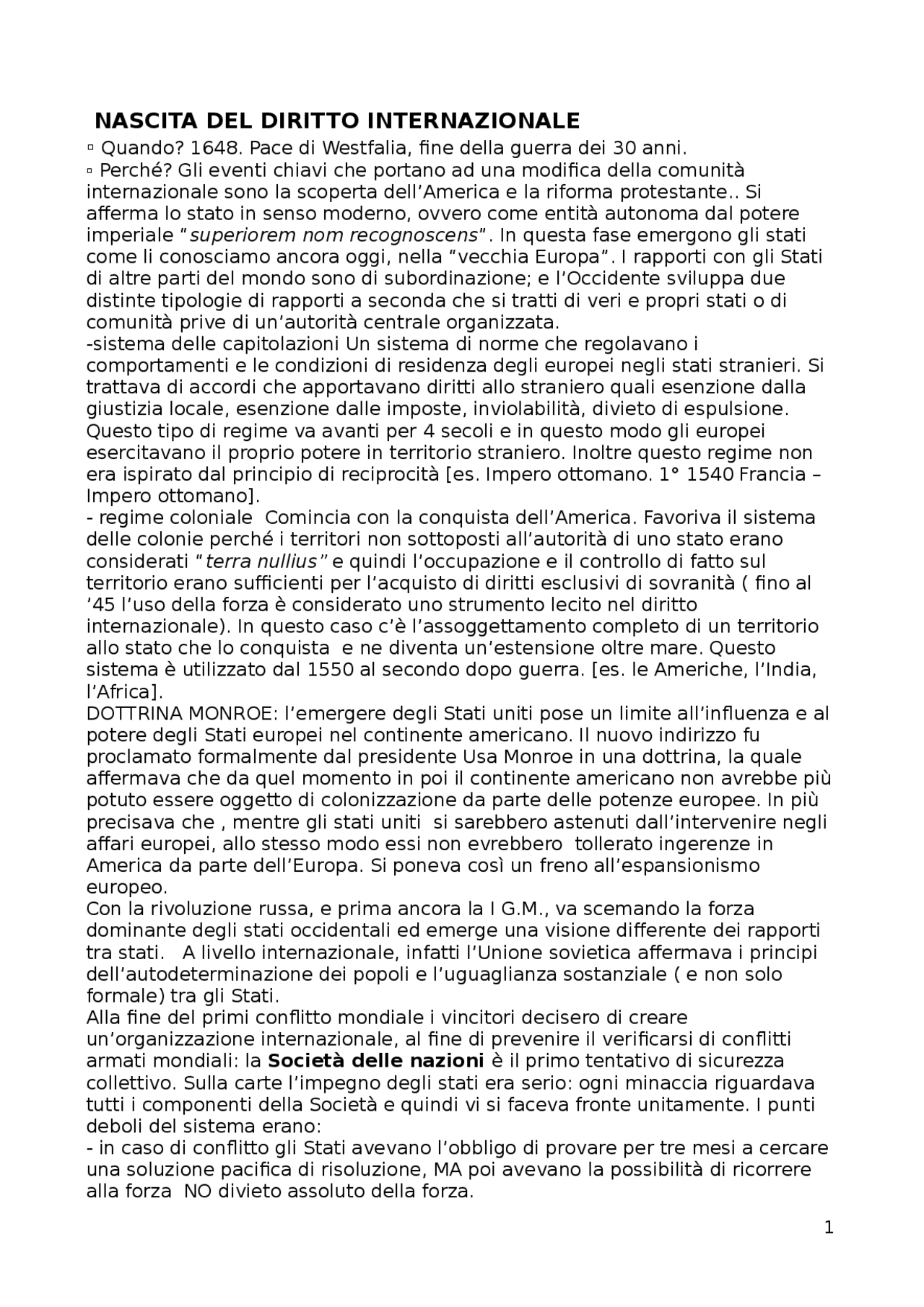 Sintesi Del Libro Diritto Internazionale Di Cassese Docsity