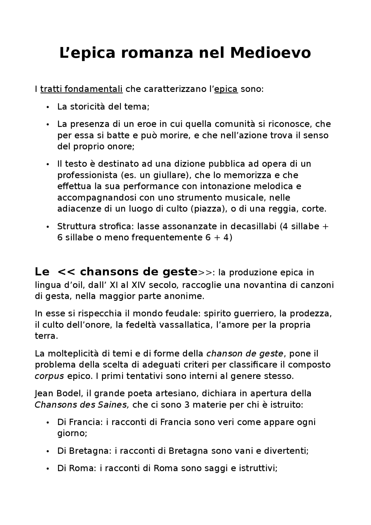 Lepica Romanza Nel Medioevo Docsity